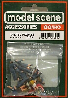Peco Modelscene 5299 Assorted Painted Plastic Figures (12) 00/HO Gauge ...